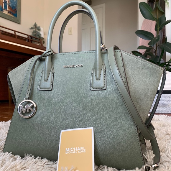 MICHAEL Michael Kors | Bags | Michael Kors Avril Leather Large Topzip ...